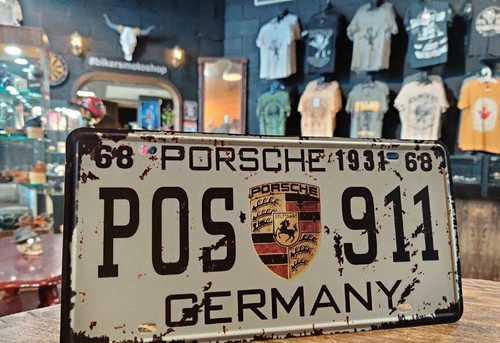 Авто номер-сувенир Porsche POS 911