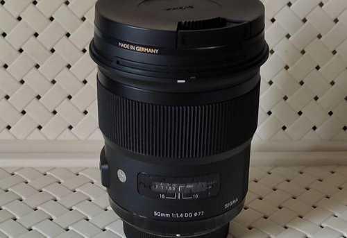Объектив Sigma Art 50mm F/1.4 DG HSM Nikon F