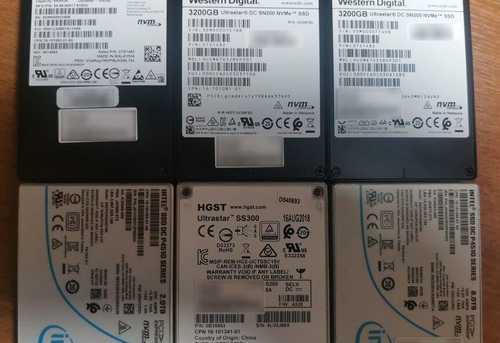 Жесткие диски серверные NVMe, SSD, SAS, SATA