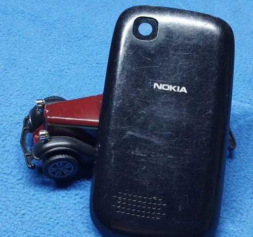 Nokia Asha 200. Задняя крышка. Оригинал. Чёрная