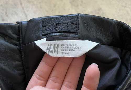 Кожаная юбка, юбка на девочку, юбка H&M
