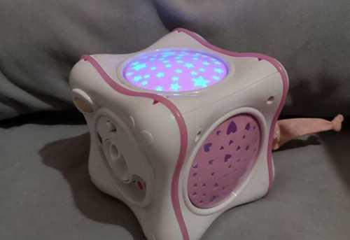 Детский ночник проектор chicco cube