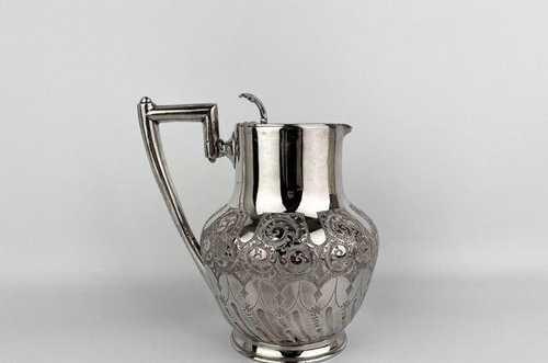 Антикварный кувшин, Англия, серебрение, 1880-90 гг