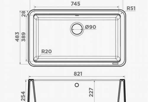 Кухонная мойка врезная omoikiri tarento 83-bl