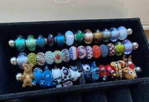 Шармы серебро lampwork Swarovski pandora style