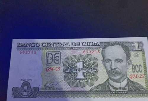 Банкнота 1 песо 2016года