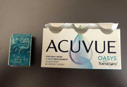 Линза (одна) acuvue oasys with Transitions