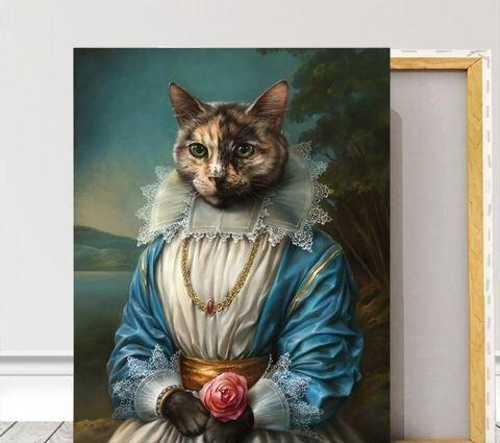 Портрет "Эрмитажный кот", 50 на 70