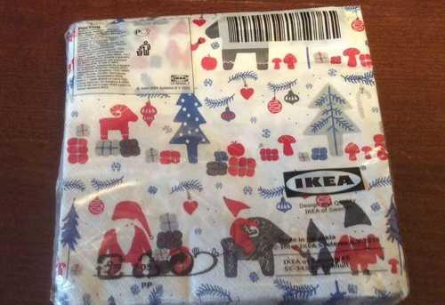Салфетки бумажные IKEA новогодние