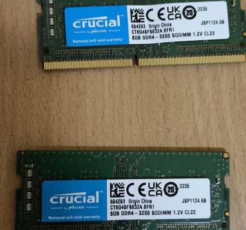 Оперативная память Crucial CT8G4SFS832A 8 гб