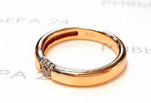 Золотое кольцо с бриллиантом 585 пробы 3.02 грамм