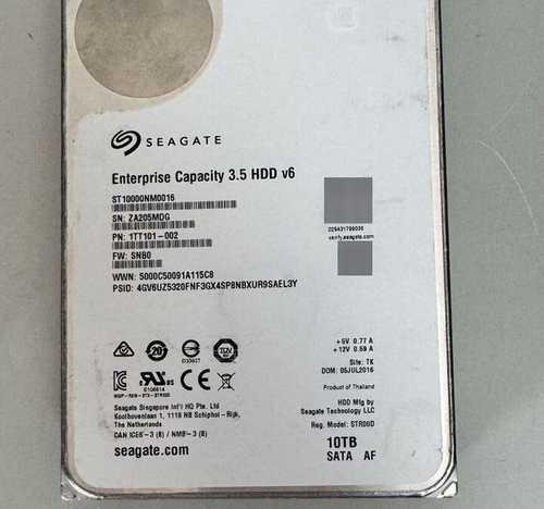 Диск б/у 10 Tb 7200rpm Seagate ST10000NM0016