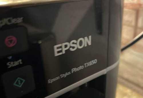 Цветной принтер epson photo tx650