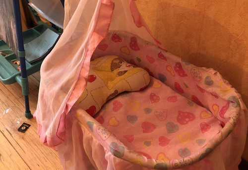 Детская люлька колыбель для куклы