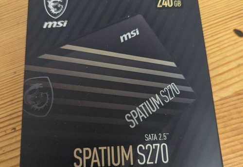 Новый SSD MSI Spatium S270 240gb SATA