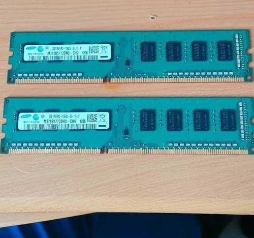 Оперативная память ddr3 2gb 2 шт Samsung