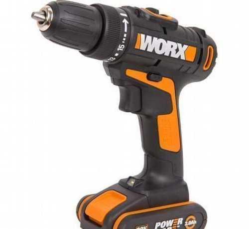 Дрель-шуруповерт аккумуляторная worx WX101.2, 20В