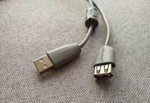 Кабель удлинитель usb belsis 28awg/2c