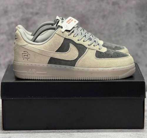 Кроссовки Nike Air Force 1 Grey Pavy (Арт.84466)