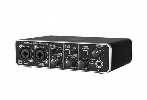 Behringer UMC202HD, USB-аудиоинтерфейс, 2входа, 2