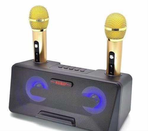 Караоке система sdrd SD-301 2 микрофона 20W black