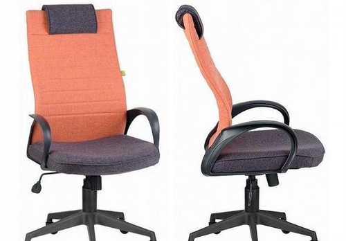 Кресло Квест ультра. Ткань оранжевый / фиолетовый