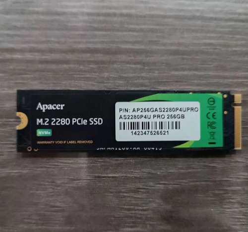 256 гб M.2 NVMe Apacer AS2280P4U PRO гарантия