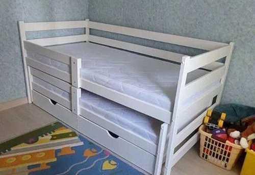 Детская двуспальная кровать из массива