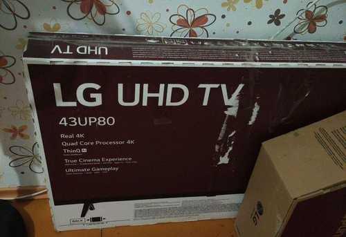 LG UHD TV 43UP80 + lg sound bar sn4 300w