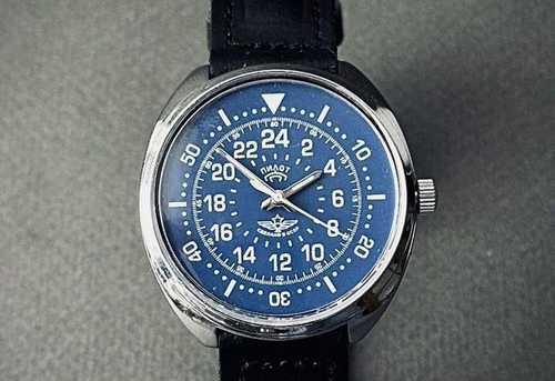 Пилот – суточные мужские наручные часы СССР