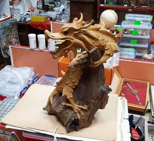 Дракон дерево Сувенир Таиланд. 30 см