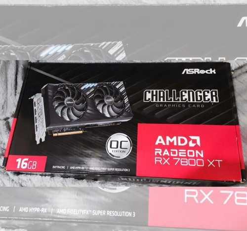 Видеокарта asrock rx7800xt challenger 16GB