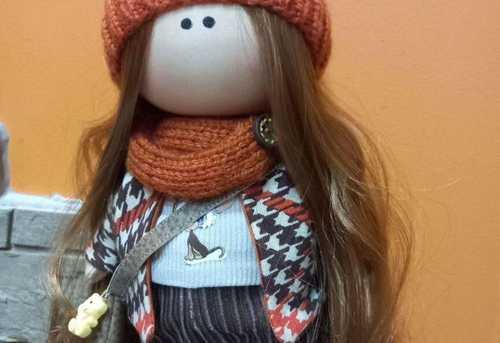 Текстильная интерьерная кукла Осенняя Корица