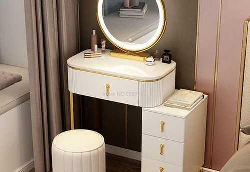 Туалетный столик для макияжа, зеркало, пуф 4 цвета