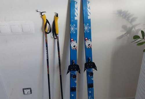 Беговые лыжи детские 130см с ботинками