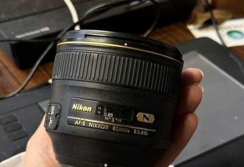 Объектив nikkor 85mm 1.4G AF-S