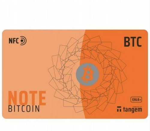 Криптовалютный кошелек Tangem Note Bitcoin