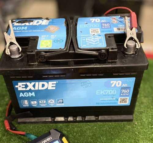 Аккумулятор бу AGM exide 70ah пробег 21000км