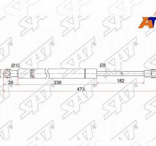 Амортизатор капота lexus IS200D