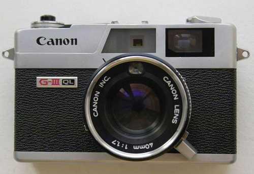 Плёночный фотоаппарат Canon Canonet QL17 giii
