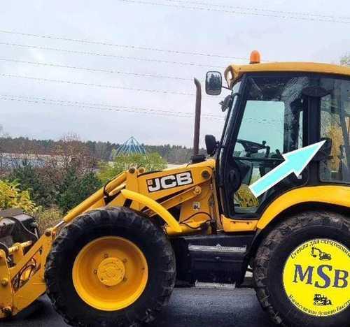 Стекло кузовное левое на JCB 3cx / JCb 4cx / JCB 5