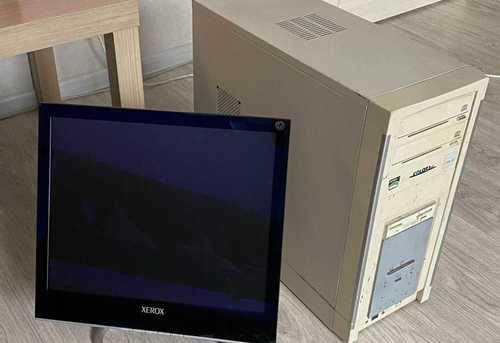 Компьютер и монитор Xerox