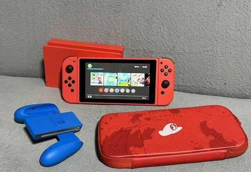Nintendo Switch rev 2 Чип 256gb (Mario Edition)