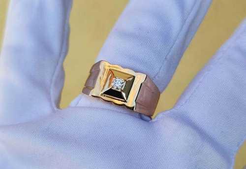 Золотая мужская печатка, перстень, кольцо, золото