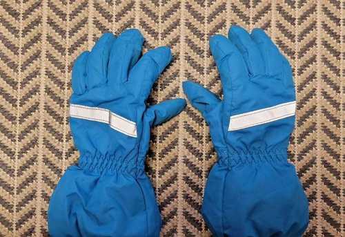 Зимние голубые детские перчатки, размер 4
