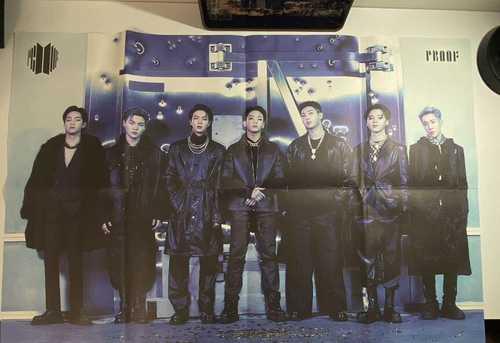 Плакат группы BTS (оригинальный из альбома Proof)