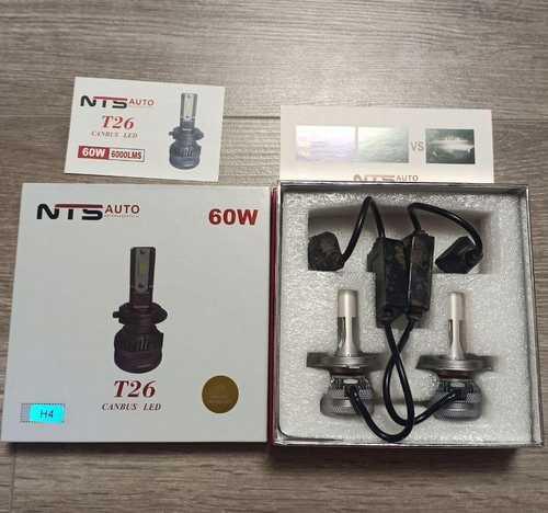 Лампы светодиодные LED NTS auto 60w T26 H4 6500K