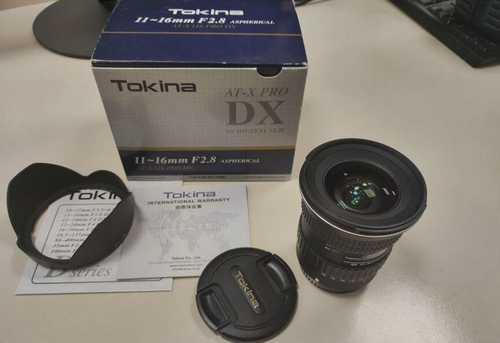 Объектив Tokina 11-16 mm F 2,8 (Canon)