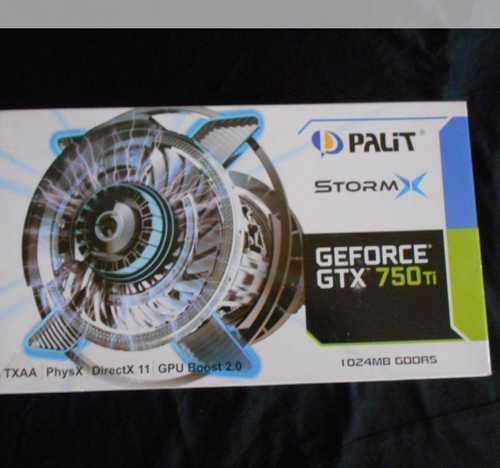 Упаковка от видеокарты Palit GeForce GTX 750Ti