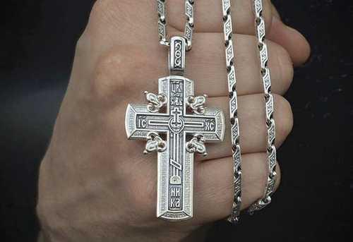 Крест серебряный. Голгофский крест. Православный к